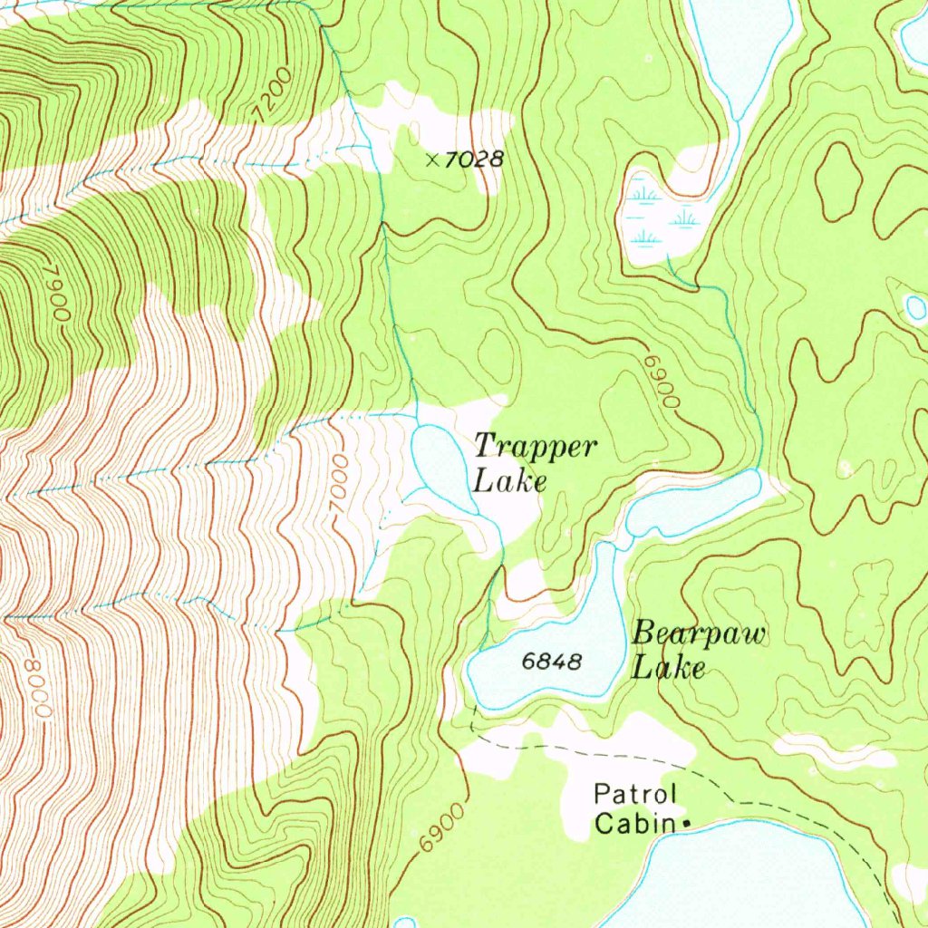 Jenny Lake, WY (1968, 24000-Scale) Map by United States Geological ...