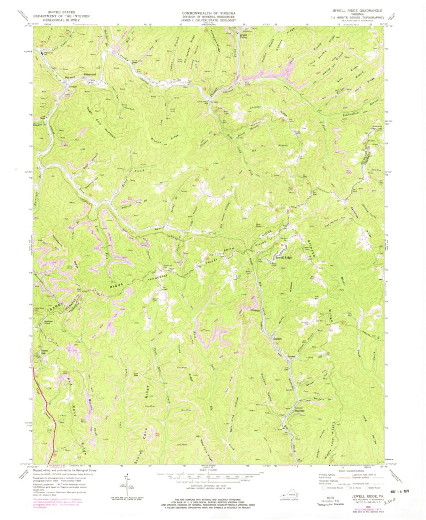 Jewell Ridge, VA (1968, 24000-Scale) Map by United States Geological ...
