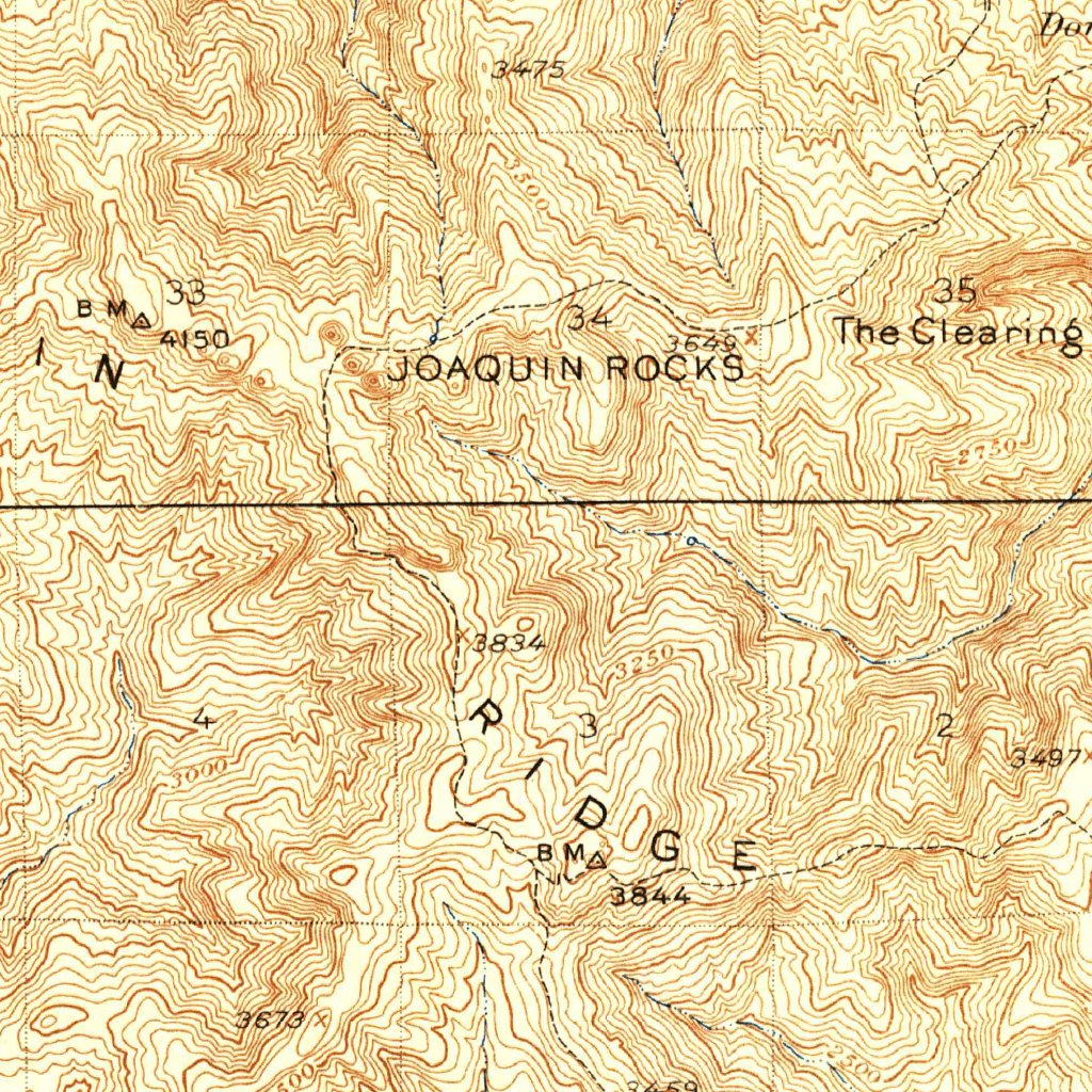 Joaquin Rocks, CA (1943, 62500-Scale) Map by United States Geological ...