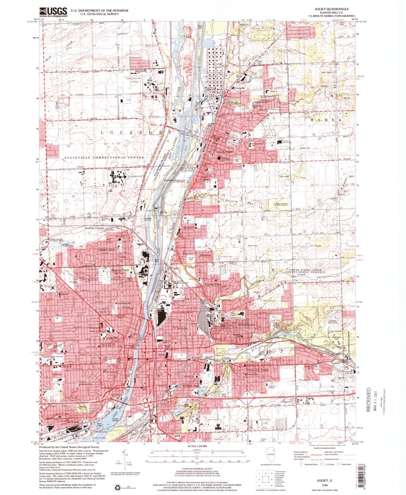 Joliet, IL (1998, 24000-Scale) Map by United States Geological Survey ...