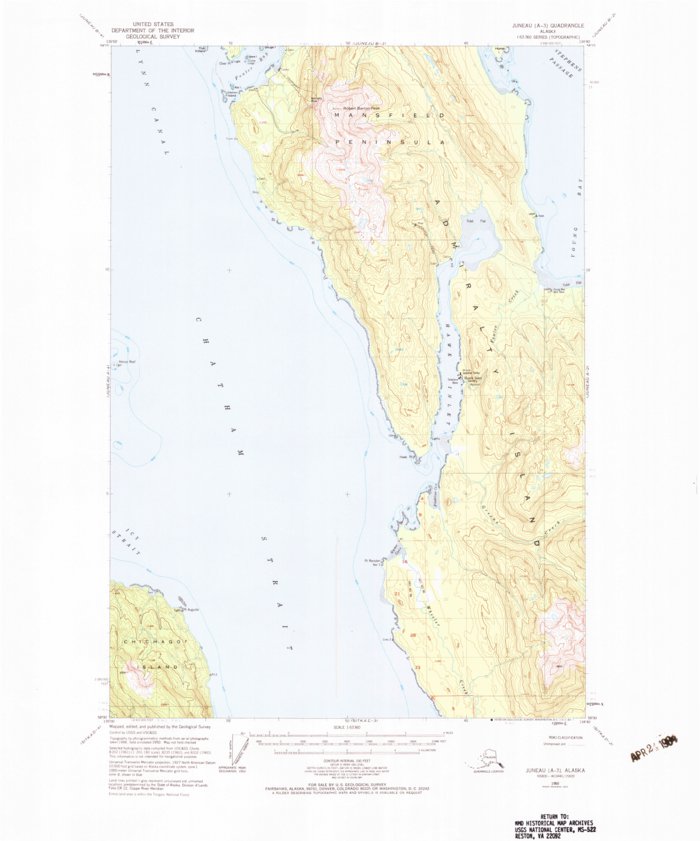 Juneau A-3, AK (1950, 63360-Scale) Map by United States Geological ...
