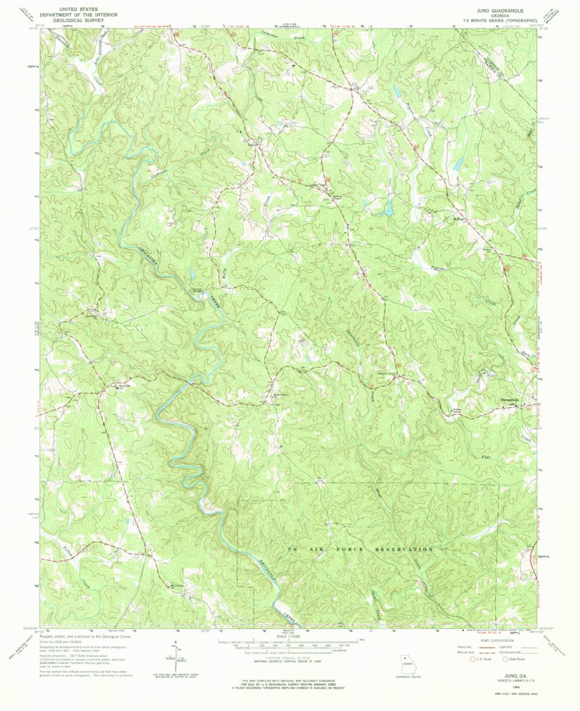 Juno, GA (1964, 24000-Scale) Map by United States Geological Survey ...