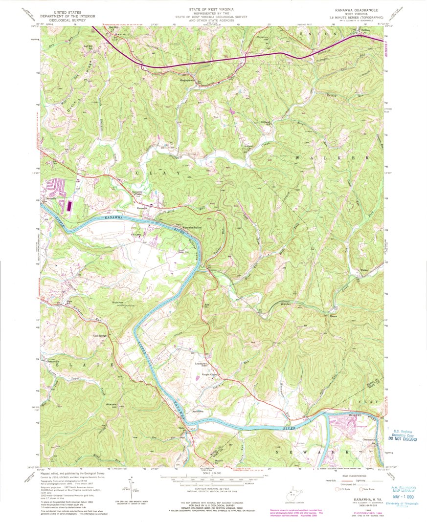 Kanawha, WV (1957, 24000-Scale) Map by United States Geological Survey ...