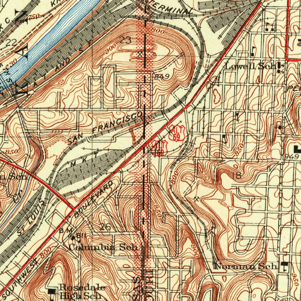 Kansas City, MO-KS (1940, 31680-Scale) Map by United States Geological ...