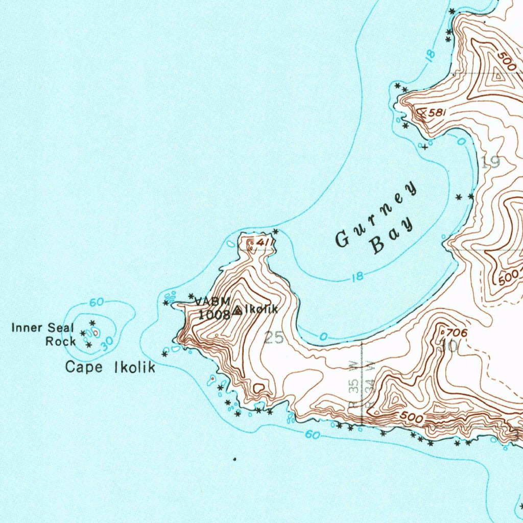 Karluk B-3, AK (1952, 63360-Scale) Map by United States Geological ...