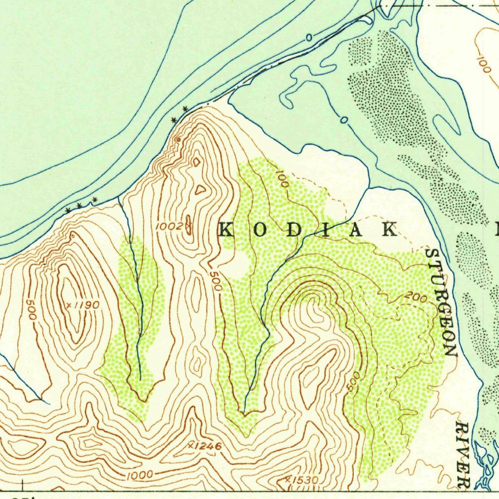 Karluk C-2, AK (1954, 63360-Scale) Map by United States Geological ...