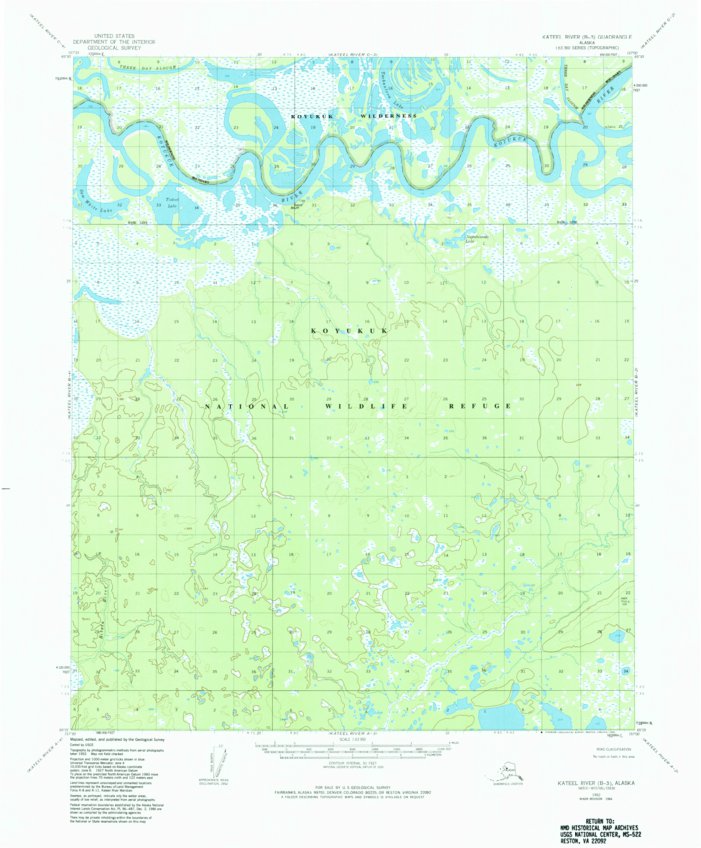 Kateel River B-3, AK (1952, 63360-Scale) Map by United States ...
