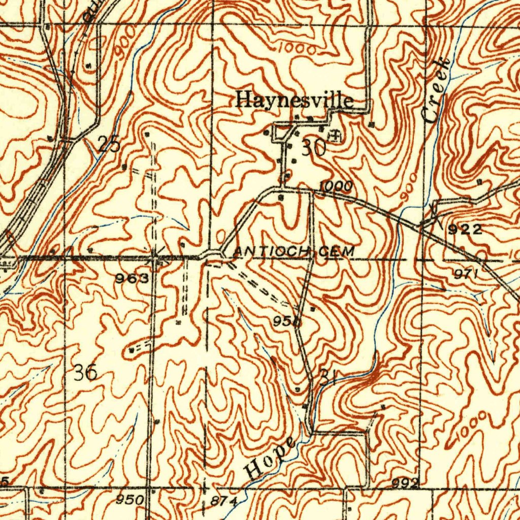 Kearney, MO (1936, 48000-Scale) Map by United States Geological Survey ...