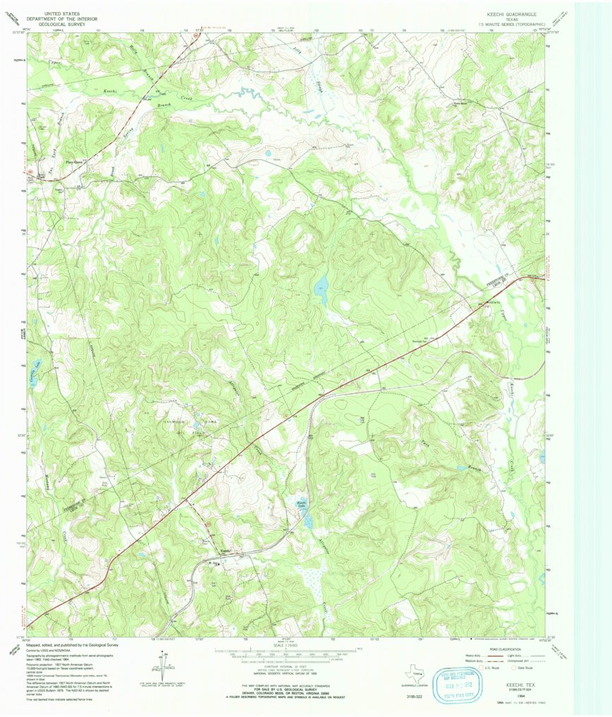 Keechi, TX (1964, 24000-Scale) Map by United States Geological Survey ...