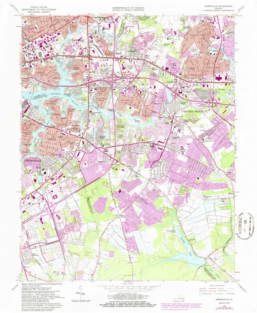 Kempsville, VA (1965, 24000-Scale) Map by United States Geological ...
