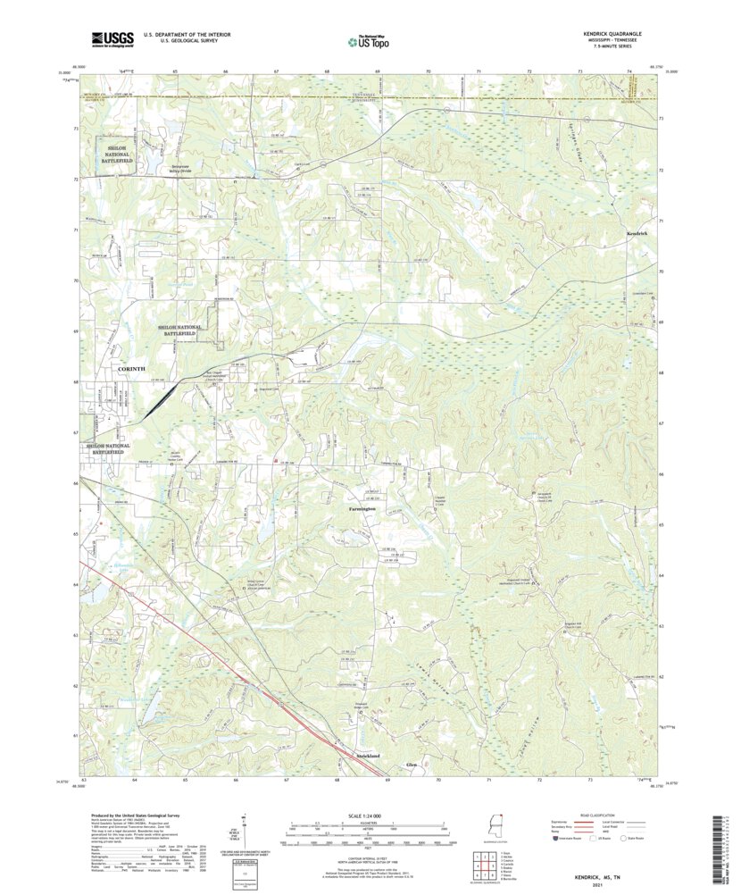 Kendrick, MS (2021, 24000-Scale) Map by United States Geological Survey ...
