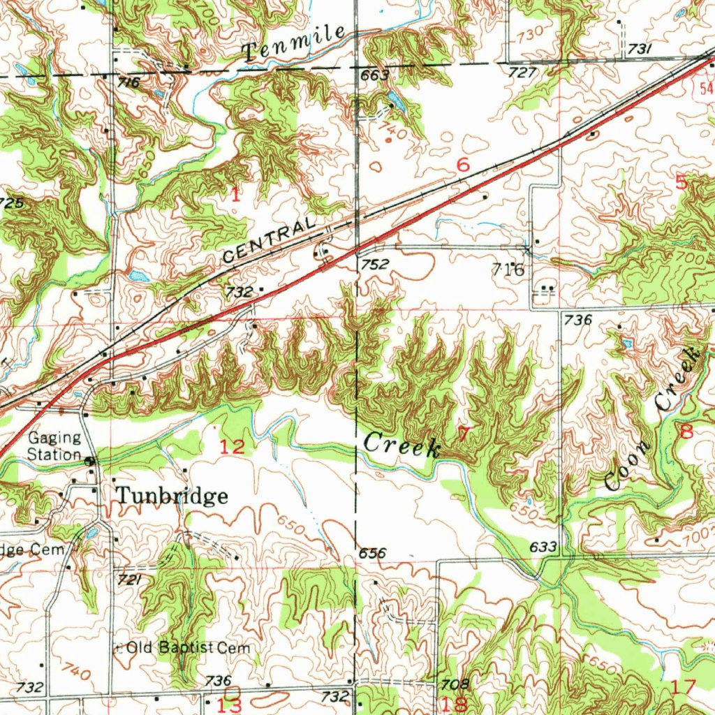 Kenney, IL (1957, 62500-Scale) Map by United States Geological Survey ...