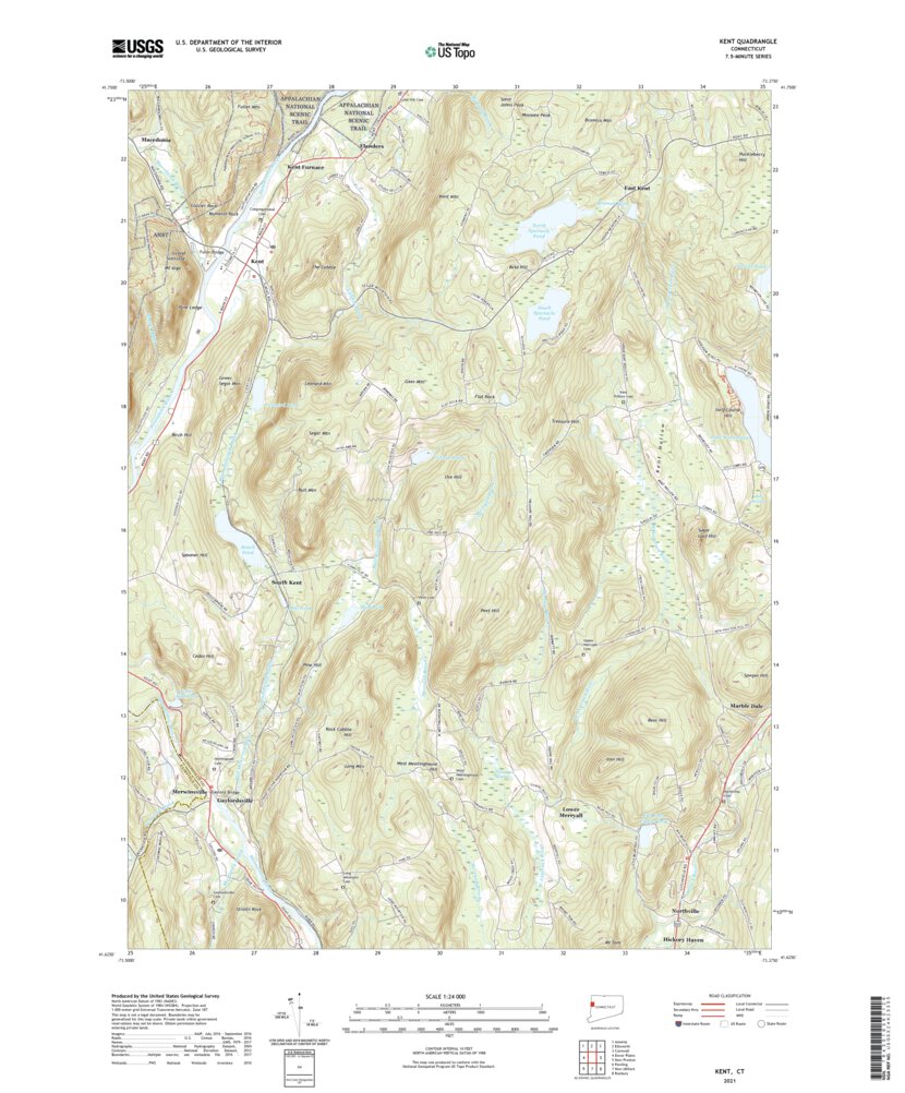 Kent, CT (2021, 24000-Scale) Map by United States Geological Survey ...