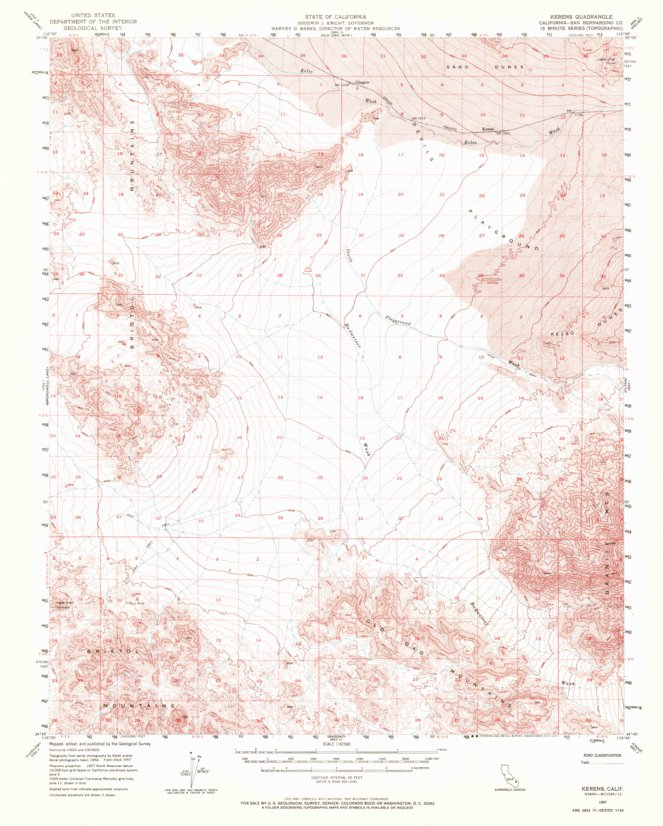 Kerens, CA (1957, 62500-Scale) Map by United States Geological Survey ...