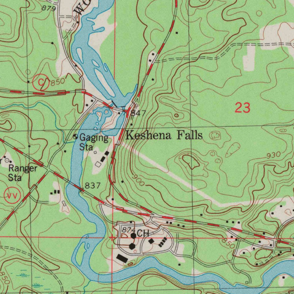 Keshena, WI (1982, 24000-Scale) Map by United States Geological Survey ...
