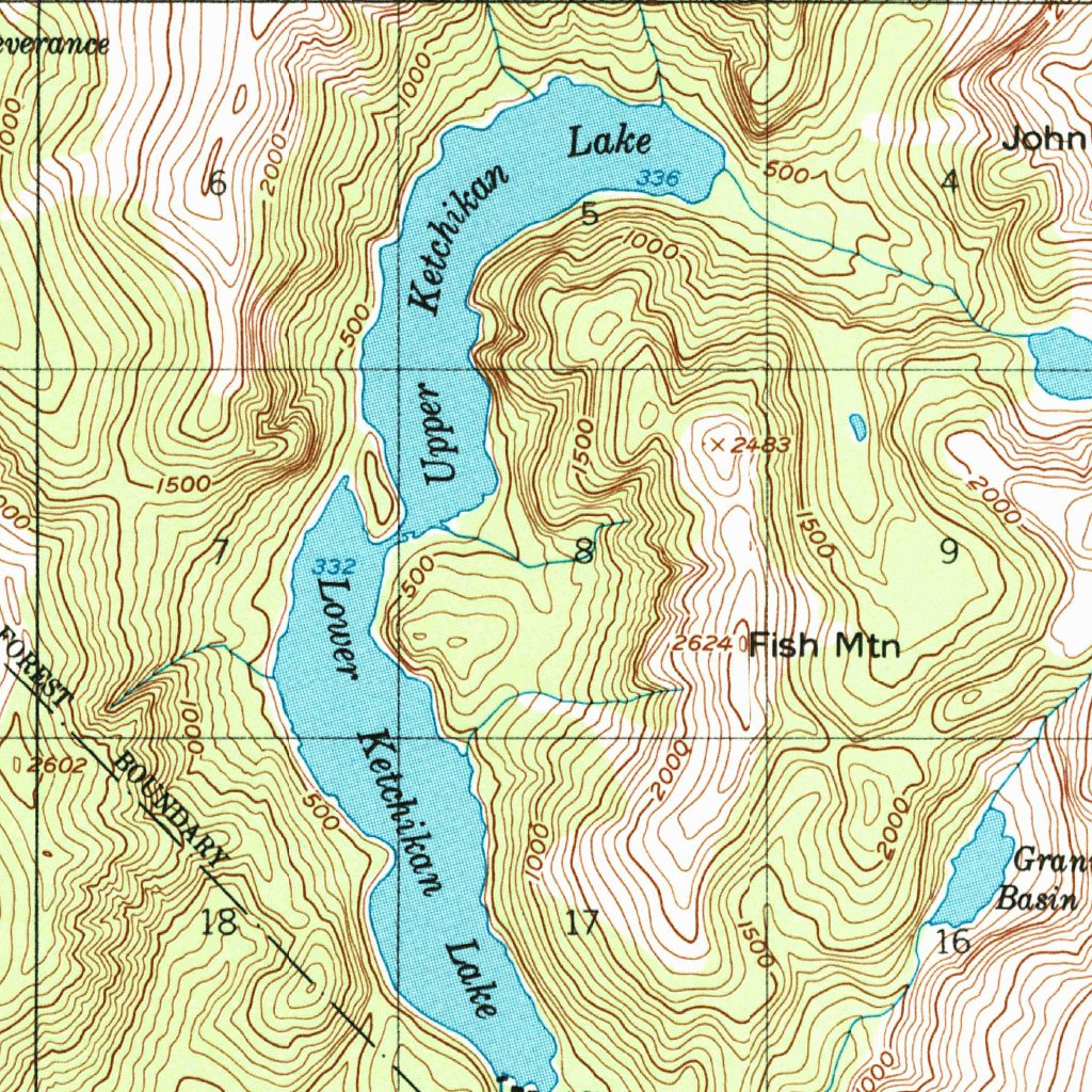 Ketchikan B-5, AK (1955, 63360-Scale) Map by United States Geological ...