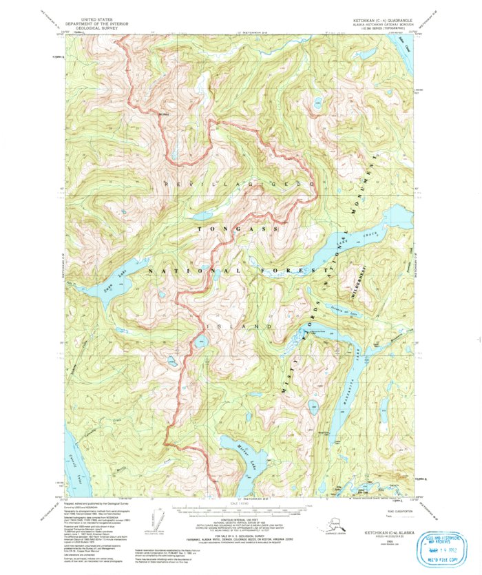 Ketchikan C-4, AK (1955, 63360-Scale) Map by United States Geological ...