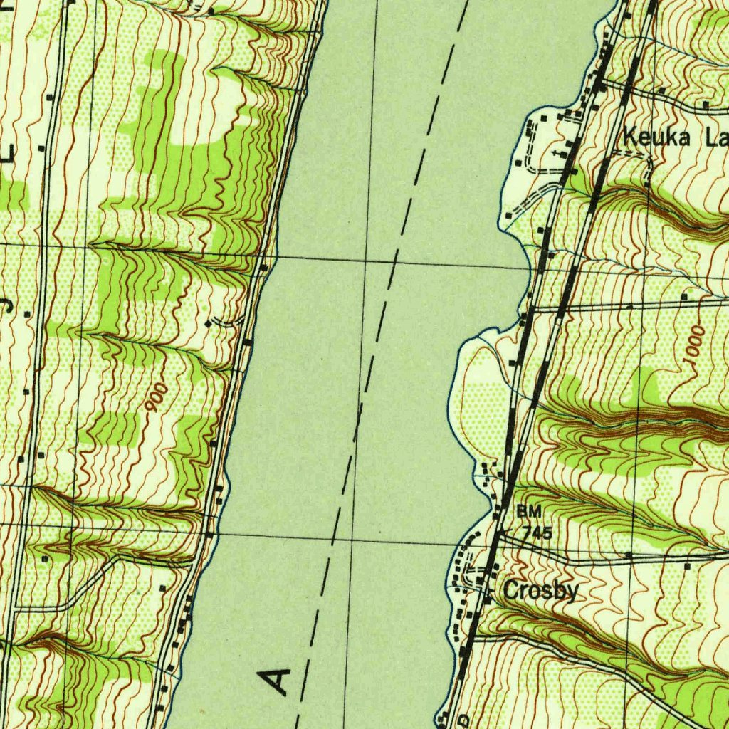 Keuka Park, NY (1943, 31680-Scale) Map by United States Geological ...