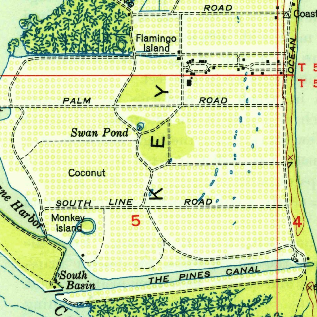 Key Biscayne, FL (1949, 24000-Scale) Map by United States Geological ...