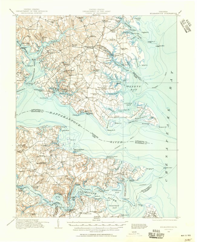 Kilmarnock, VA (1916, 62500-Scale) Map by United States Geological ...