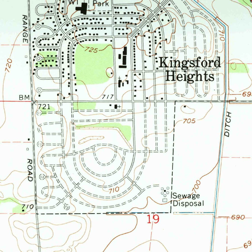 Kingsford Heights, IN (1969, 24000-Scale) Map by United States ...