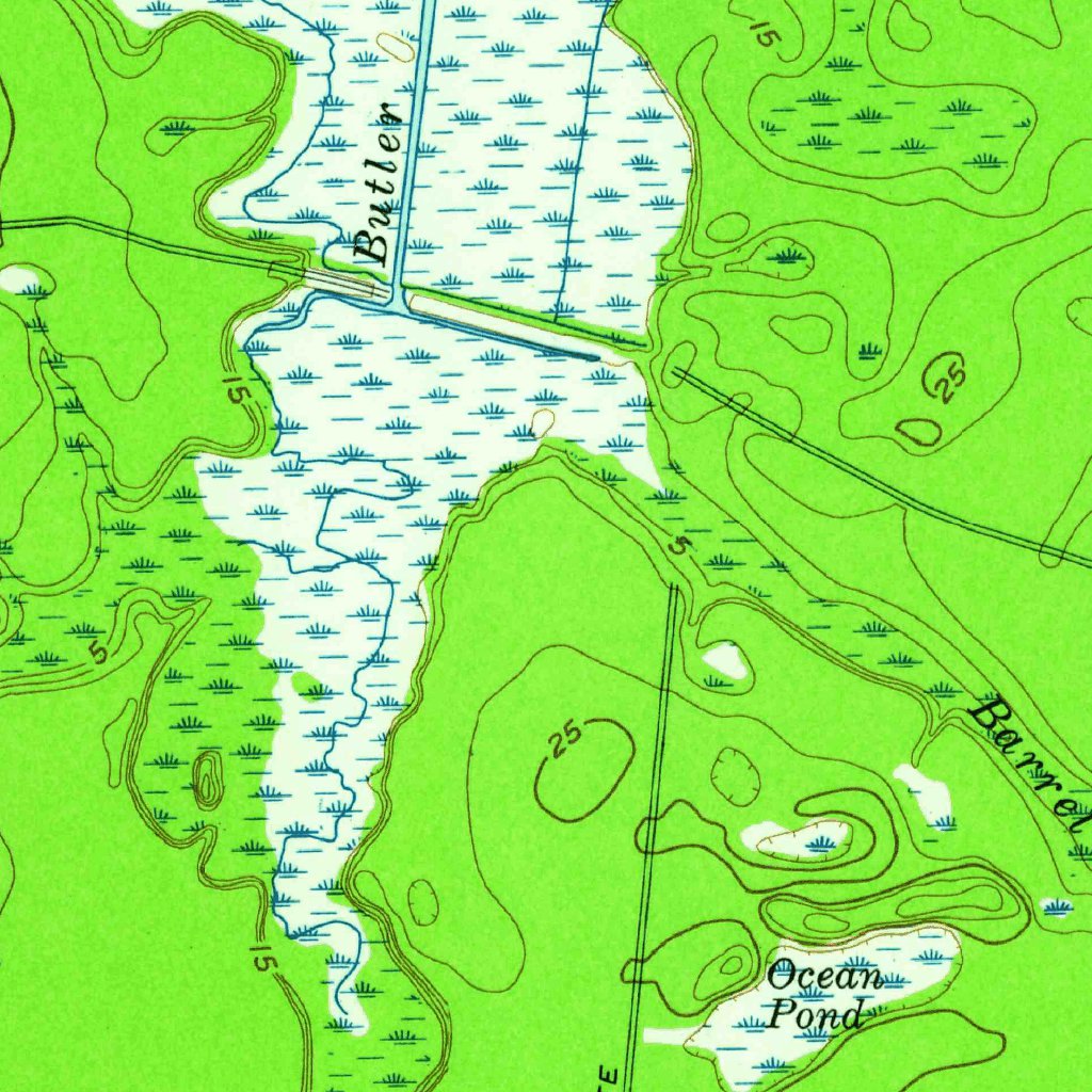 Kingsland NE, GA (1958, 24000-Scale) Map by United States Geological ...