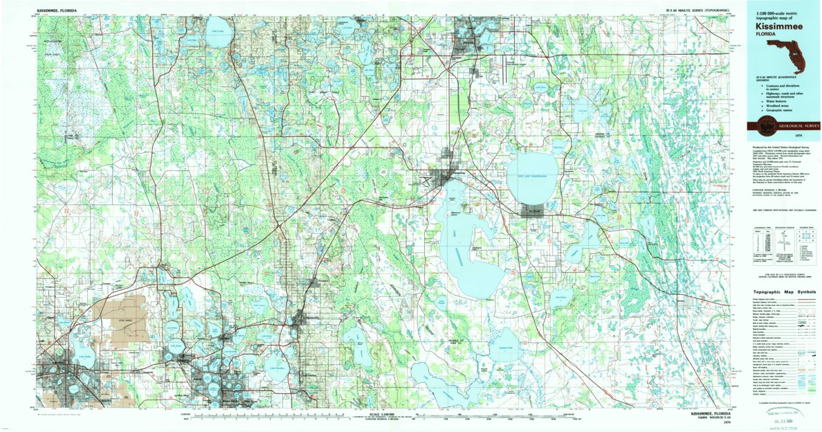 Kissimmee, FL (1979, 100000-Scale) Map by United States Geological ...