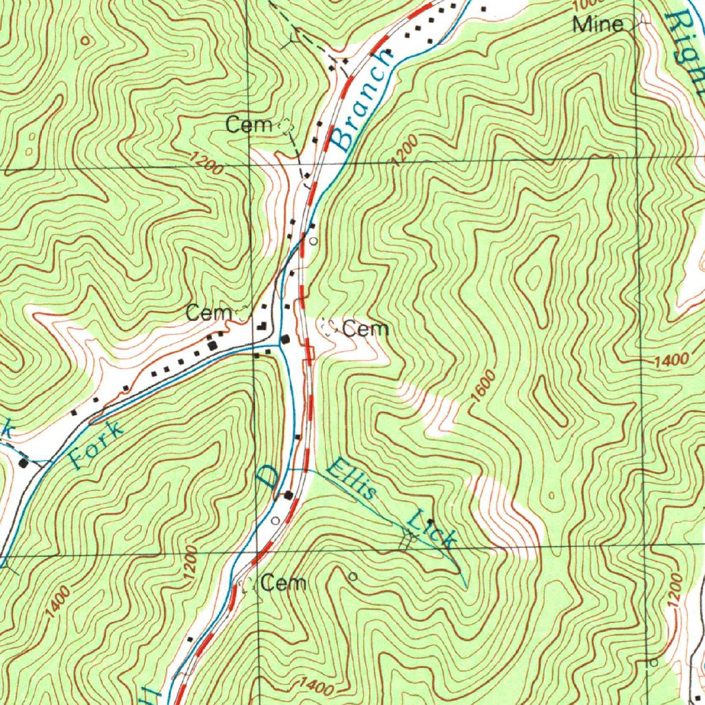 Kite, KY (1992, 24000-Scale) Map by United States Geological Survey ...