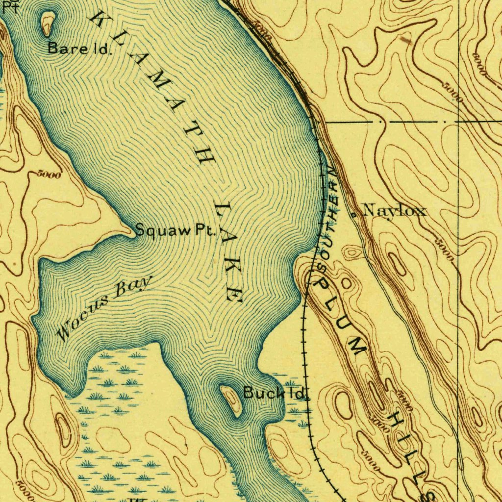 Klamath Falls W, OR-CA (1894, 250000-Scale) Map by United States ...