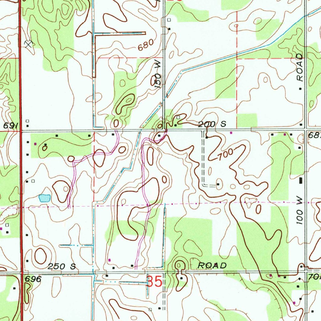 Knox West, IN (1969, 24000-Scale) Map by United States Geological ...