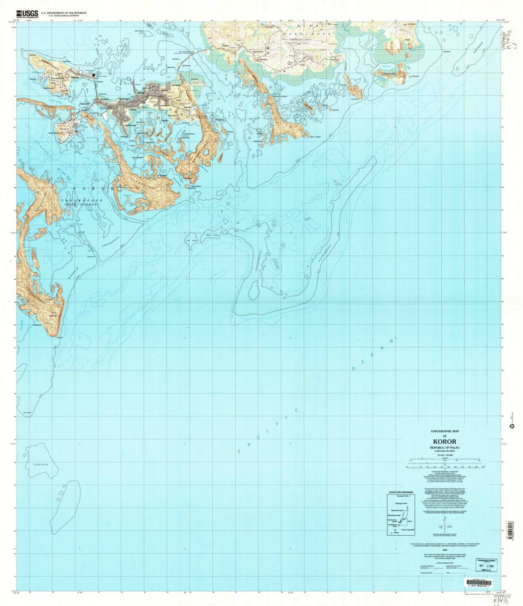 Koror, PW (2000, 25000-Scale) Map by United States Geological Survey ...