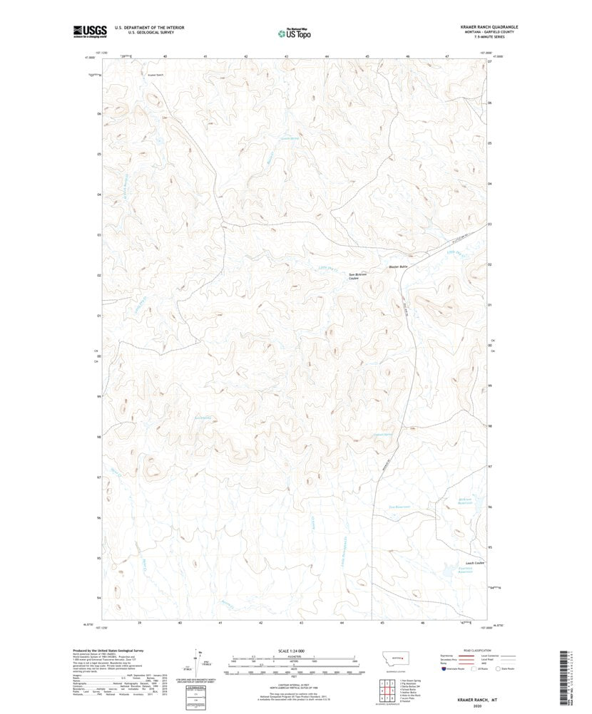 Kramer Ranch, MT (2020, 24000-Scale) Map by United States Geological ...