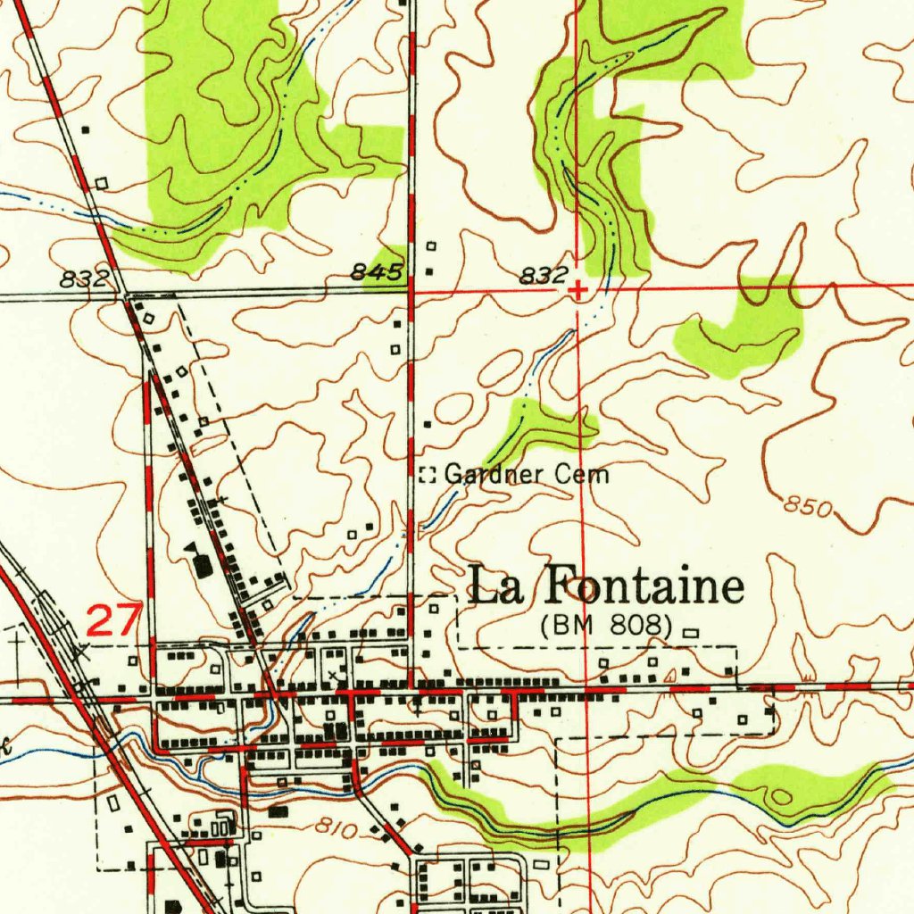 La Fontaine, IN (1953, 24000-Scale) Map by United States Geological ...