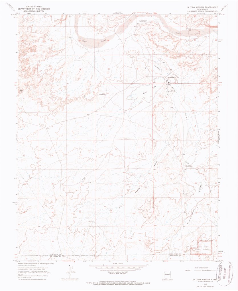 La Vida Mission, NM (1966, 24000-Scale) Map by United States Geological ...