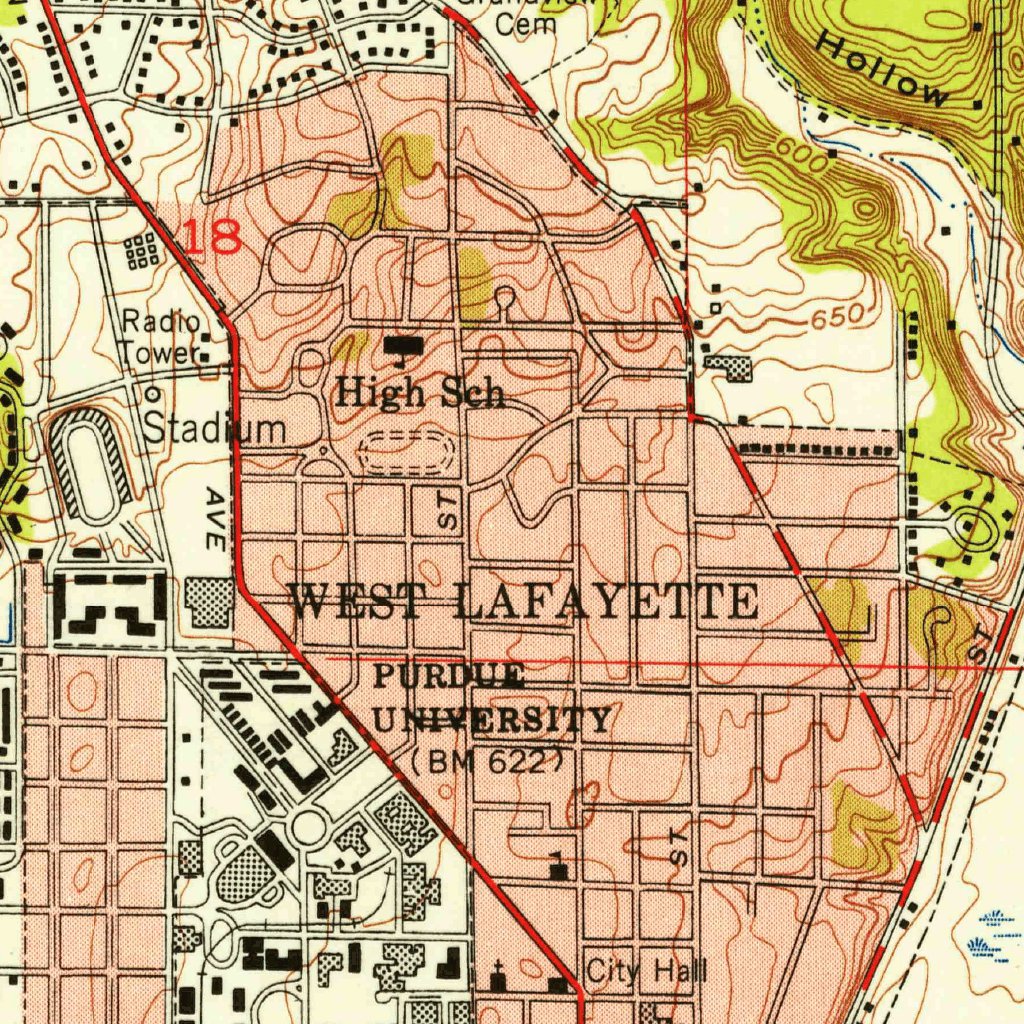 Lafayette West, IN (1950, 24000-Scale) Map by United States Geological ...