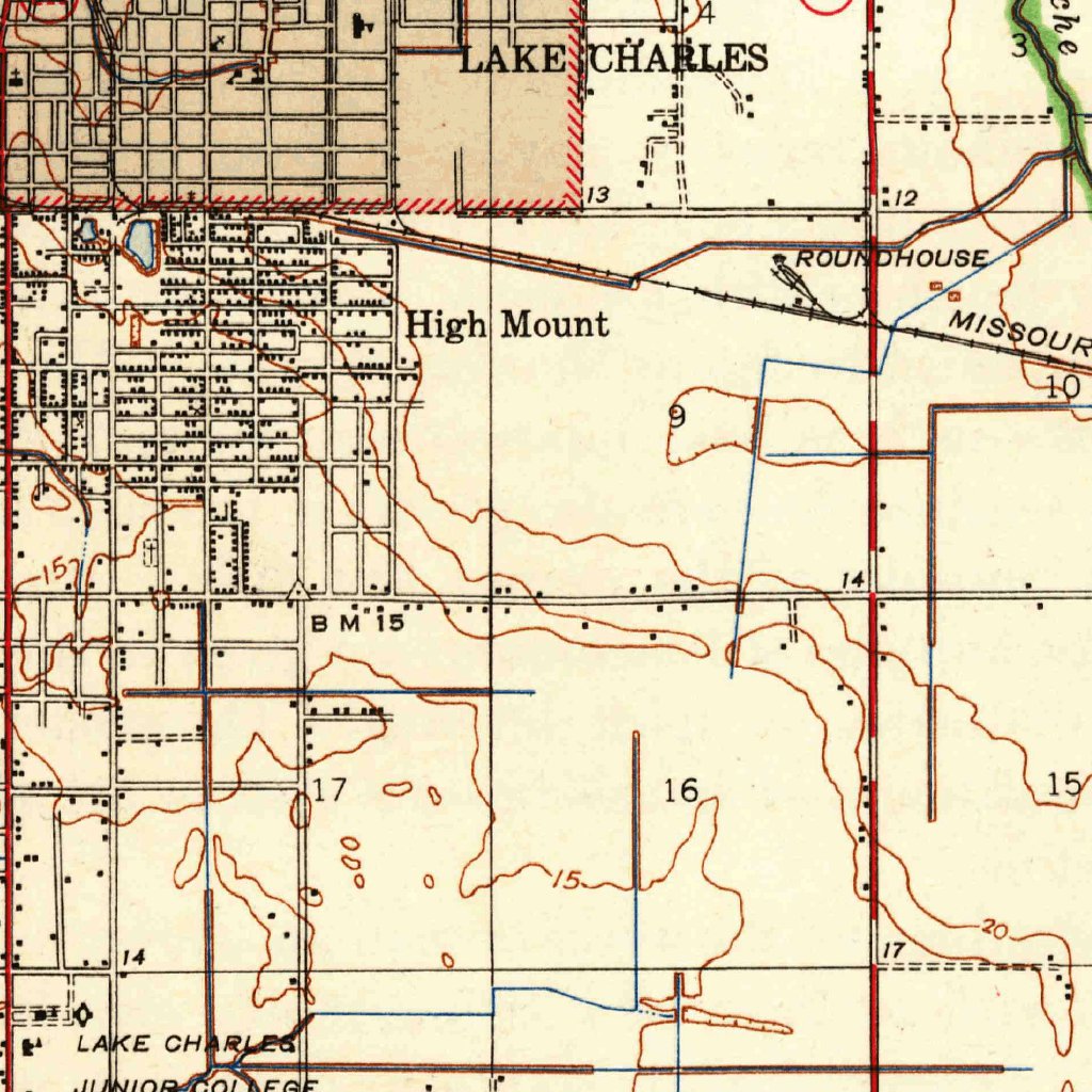Lake Charles, LA (1942, 62500-Scale) Map by United States Geological ...