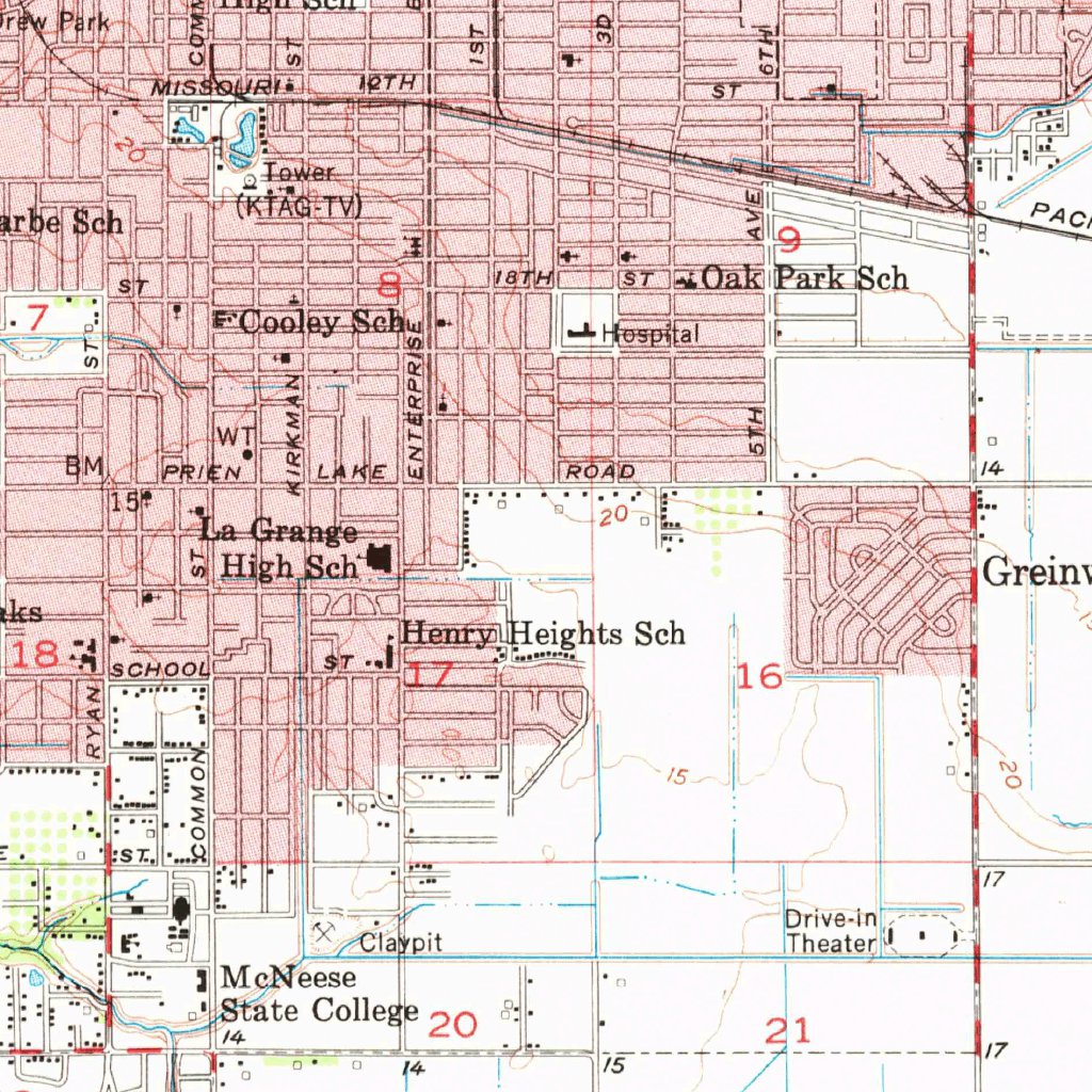 Lake Charles, LA (1955, 62500-Scale) Map by United States Geological ...