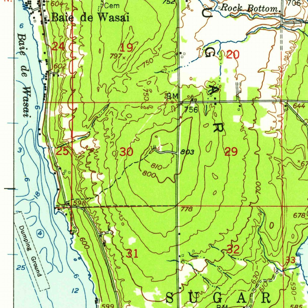 Lake George, MI (1951, 62500-Scale) Map by United States Geological ...