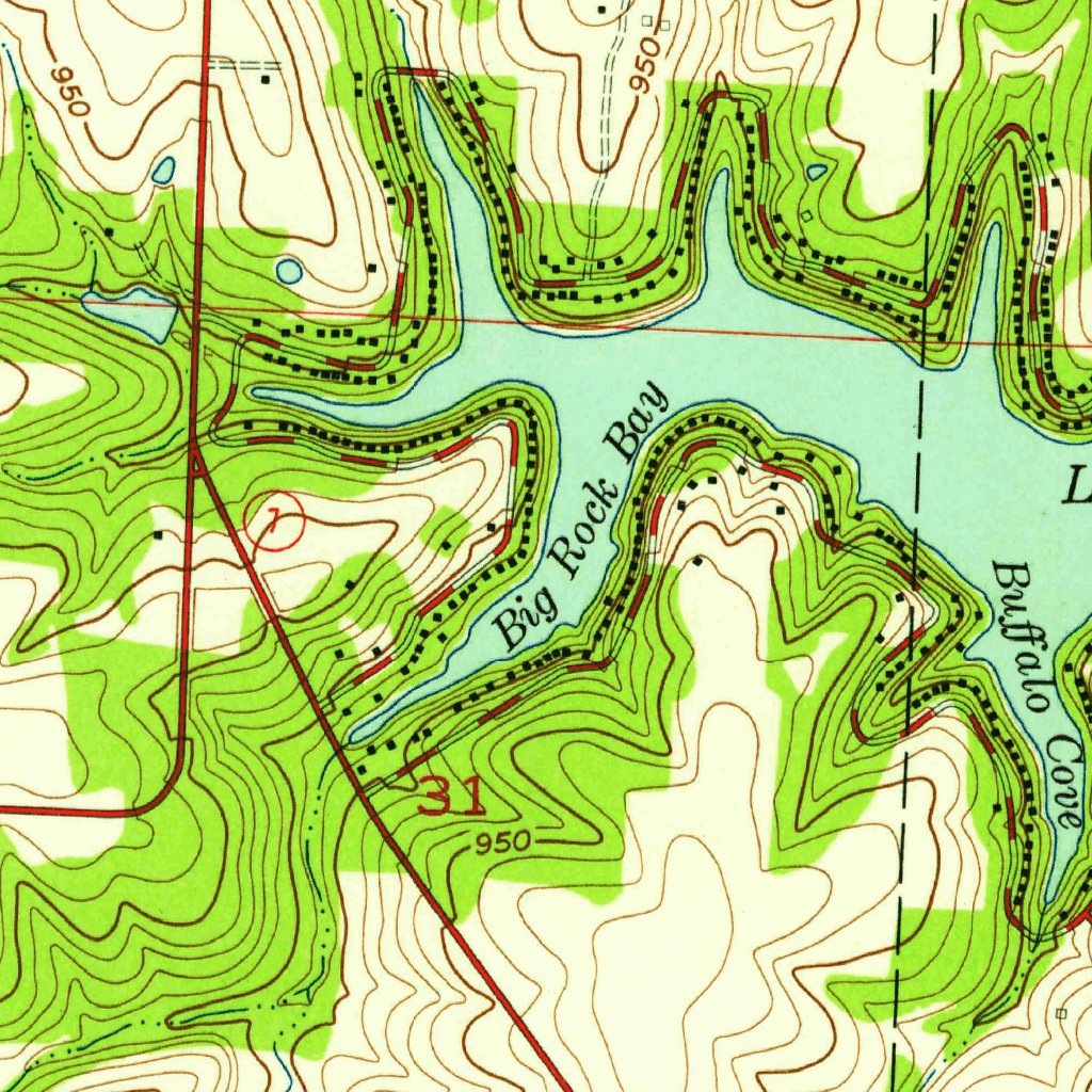 Lake Jacomo, MO (1957, 24000-Scale) Map by United States Geological ...
