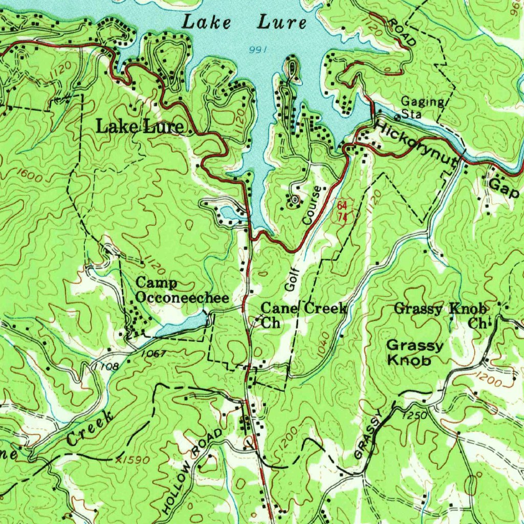 Lake Lure, NC (1959, 62500-Scale) Map by United States Geological ...