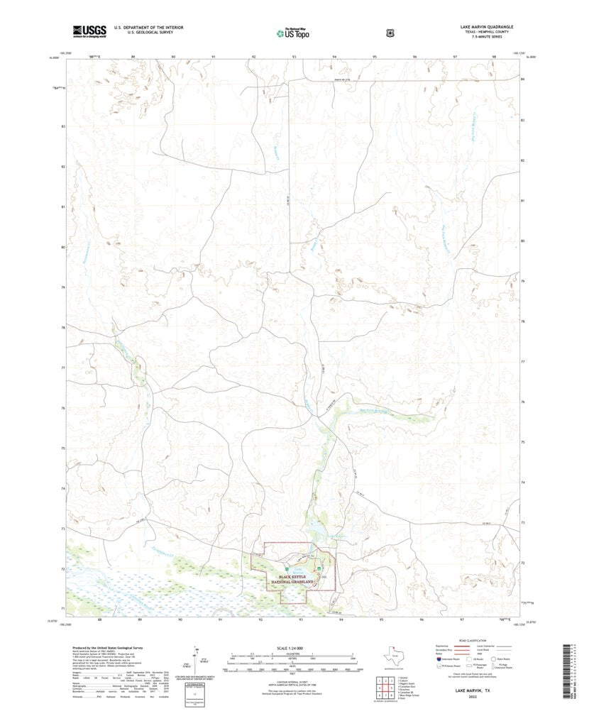 Lake Marvin, TX (2022, 24000-Scale) Map by United States Geological ...