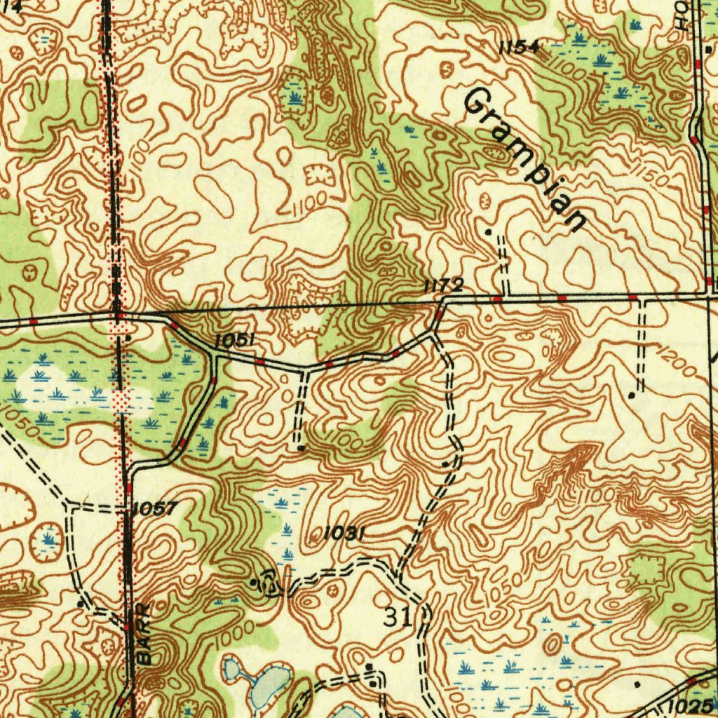 Lake Orion, MI (1945, 24000-Scale) Map by United States Geological ...