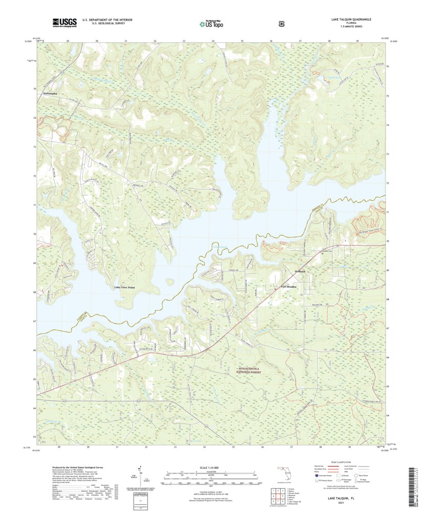 Lake Talquin, FL (2021, 24000-Scale) Map by United States Geological ...