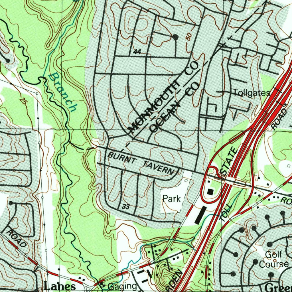 Lakewood, NJ (1989, 24000-Scale) Map by United States Geological Survey ...