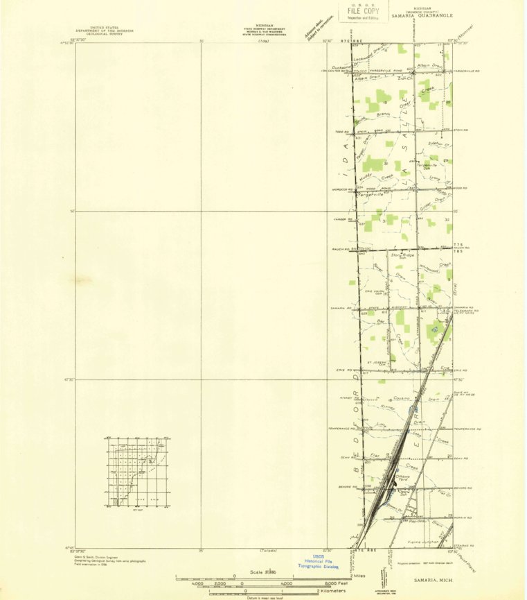 Lambertville East, MI (1936, 31680-Scale) Map by United States ...