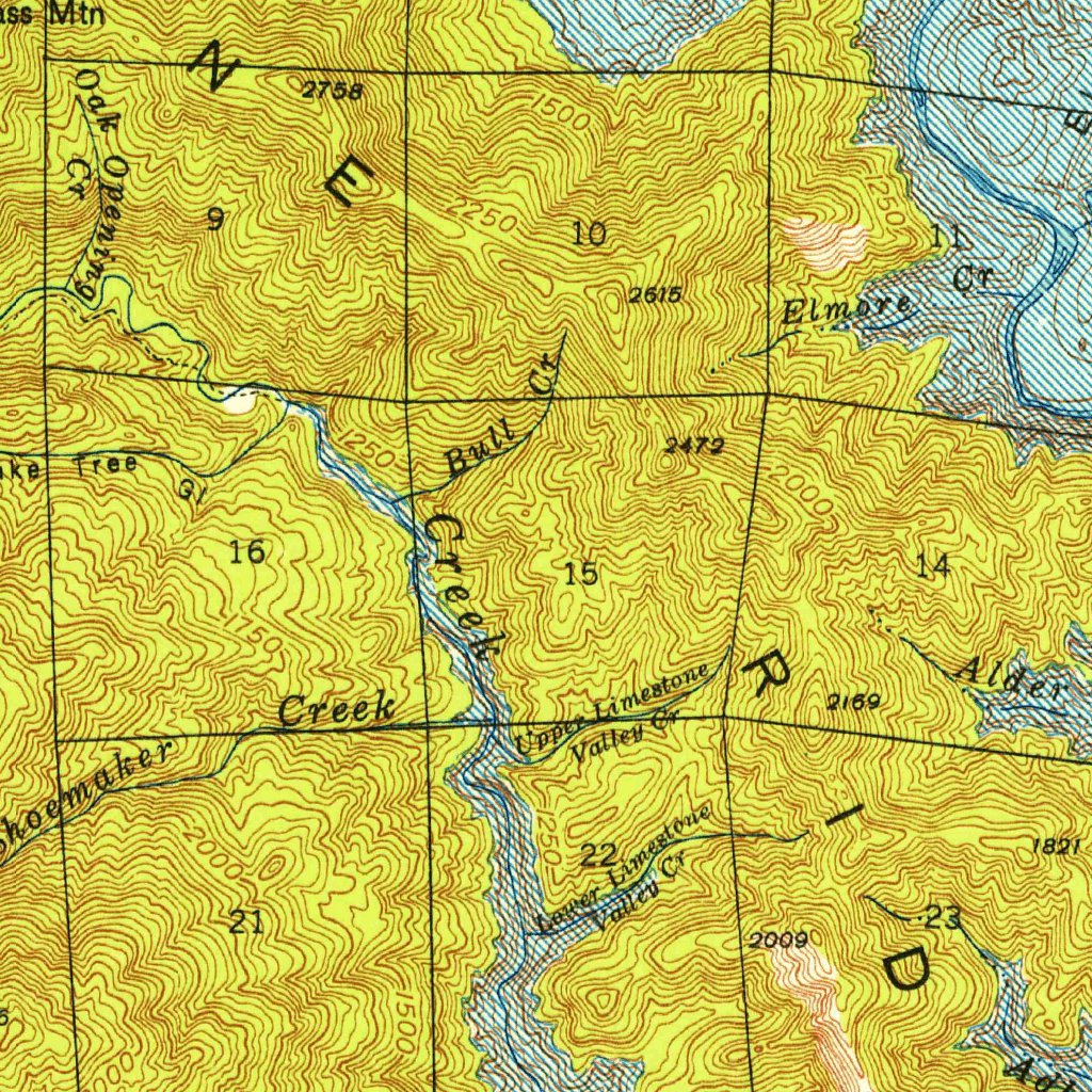 Lamoine, CA (1946, 62500-Scale) Map by United States Geological Survey ...