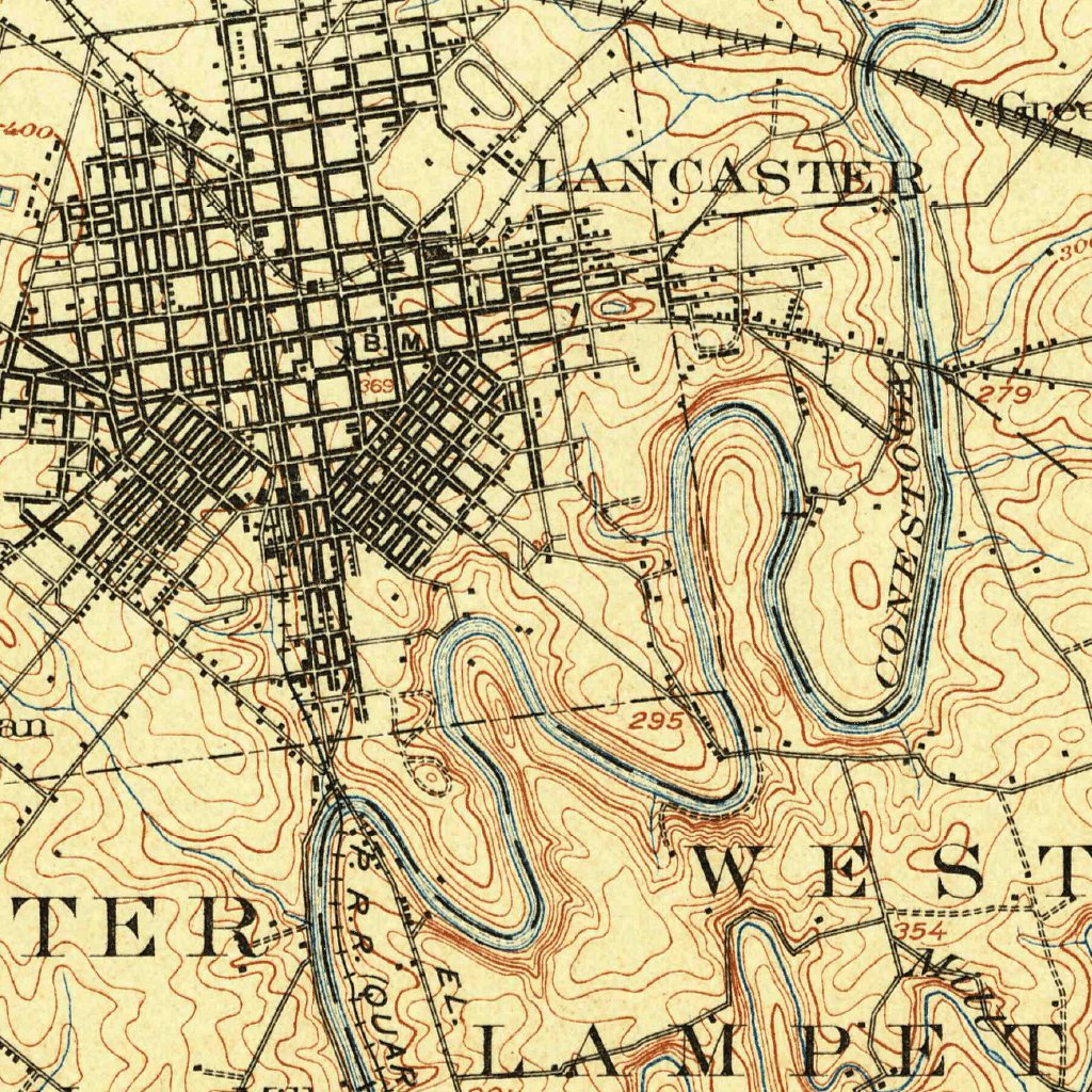 Lancaster, PA (1904, 62500-Scale) Map by United States Geological ...
