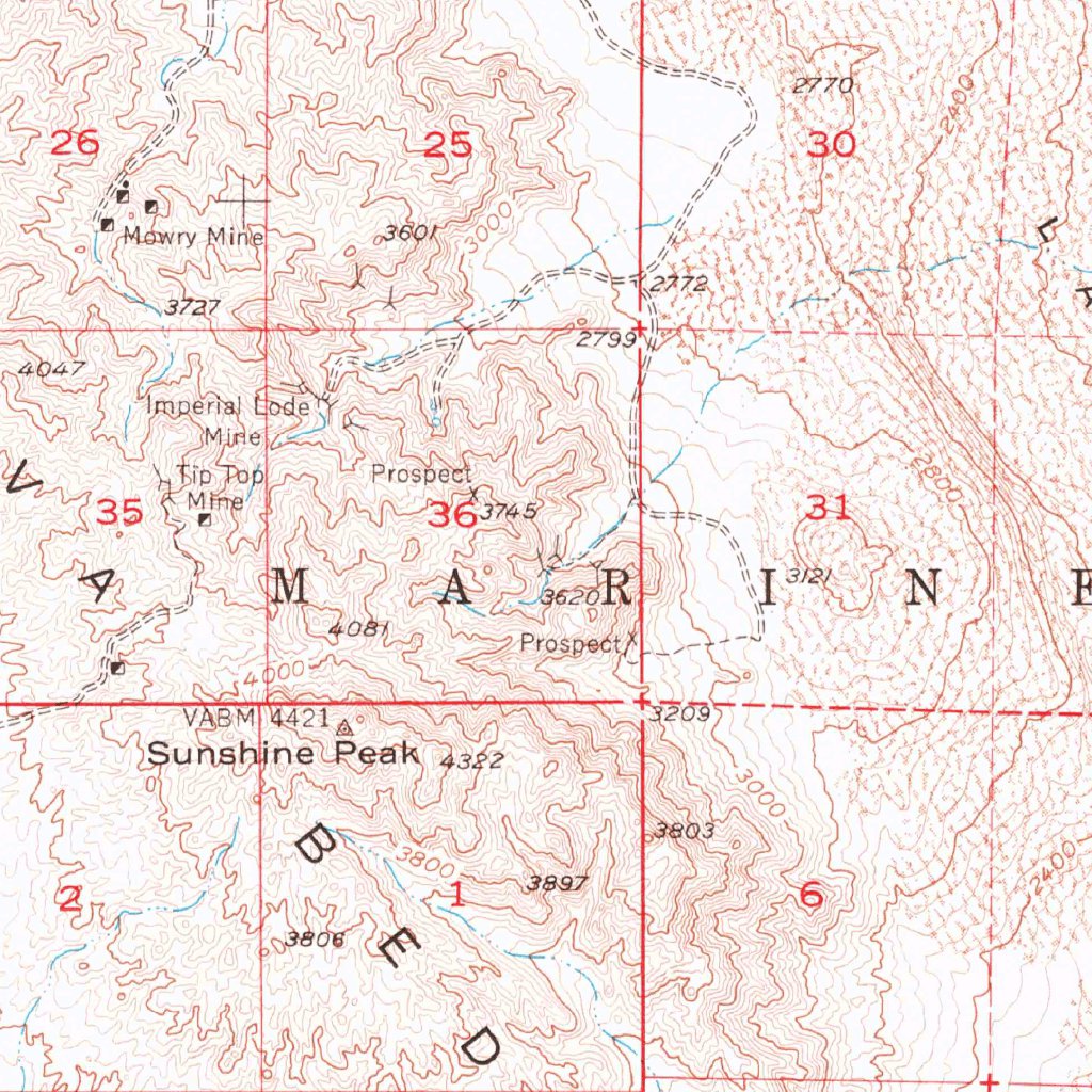 Lavic, CA (1955, 62500-Scale) Map by United States Geological Survey ...