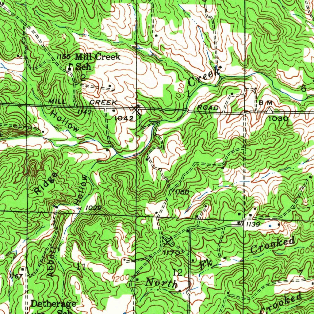 Lebanon, MO (1941, 62500-Scale) Map by United States Geological Survey ...