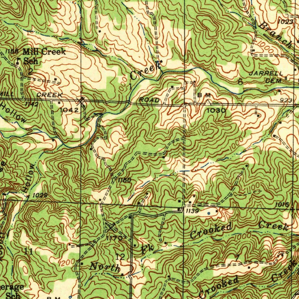 Lebanon, MO (1943, 62500-Scale) Map by United States Geological Survey ...